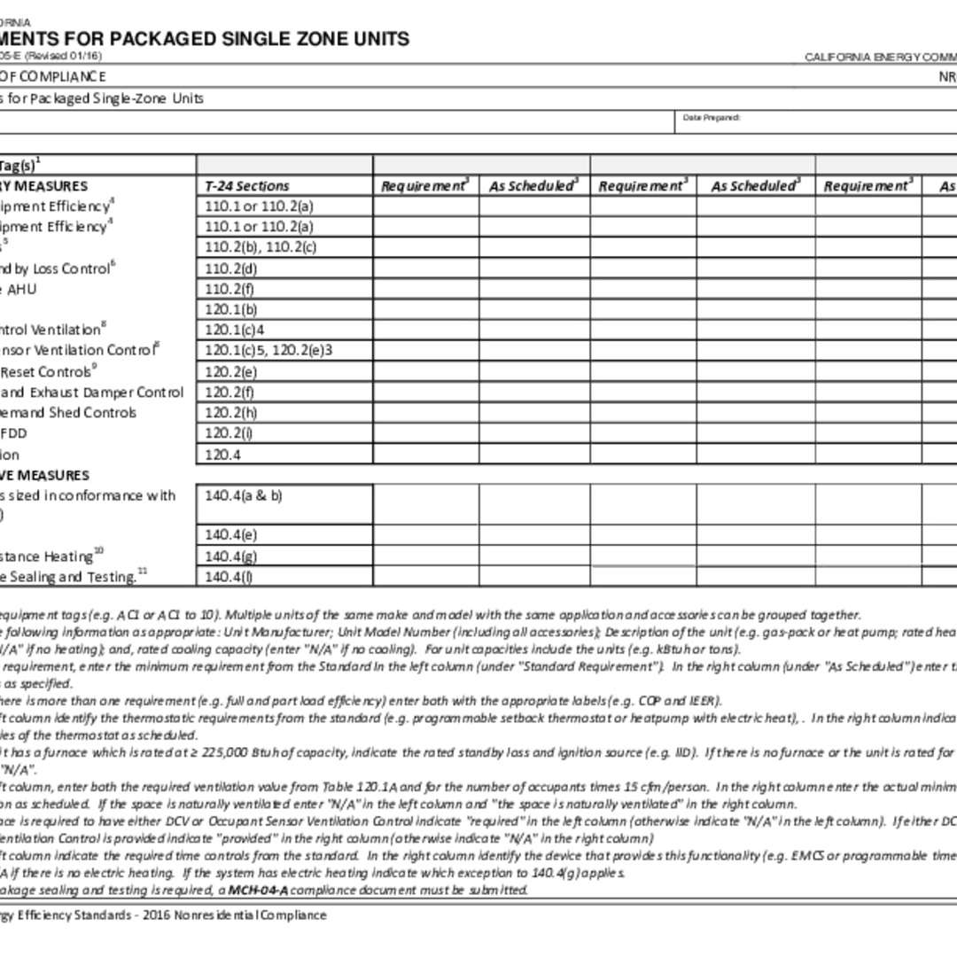 Energy Code Ace - 2016-NRCC-MCH-05-E : Prescriptive Requirements Single ...